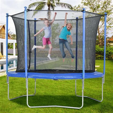 Dkelincs 10 Ft Trampoline With Safety Enclosure Outdoor Trampoline For
