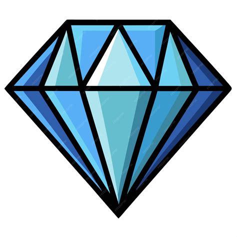 Premium Vector Diamond Cartoon Style Vector Illustration