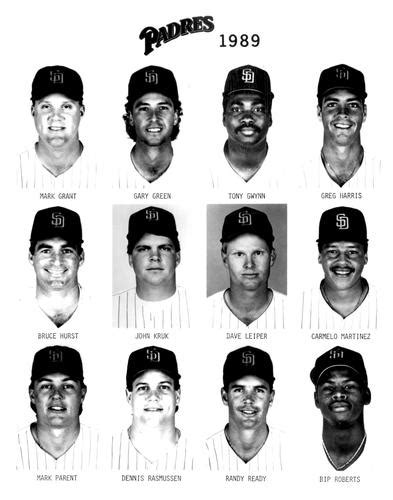 1989 San Diego Padres Headshot 8x10 Photos Baseball Gallery Trading