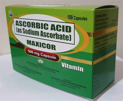 Ascorbic Acid Vit C Maxicor Hongkong