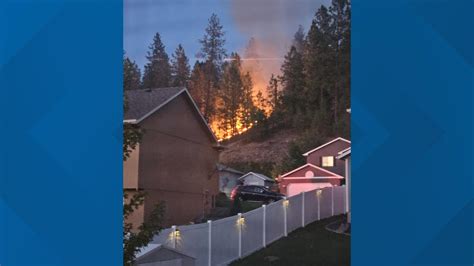 Spokane Fire Department Responds To Brush Fire Near Nine Mile Rd