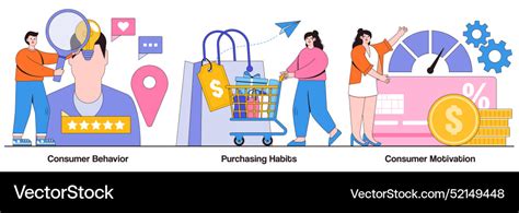Consumer Behavior Purchasing Habits Royalty Free Vector