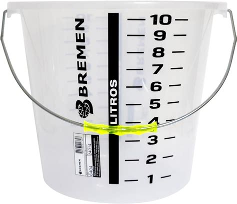 642way 10l Measuring Scale Bucket With Handle Multipurpose Large
