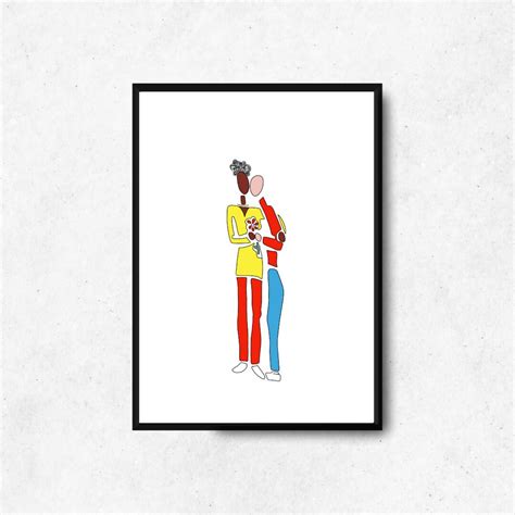 Interracial Art Print Biracial Art Mixed Race Art Interracial Couple