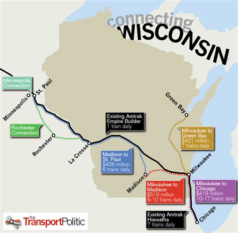 Train Routes Wisconsin Wisconsin Railroads State Map History