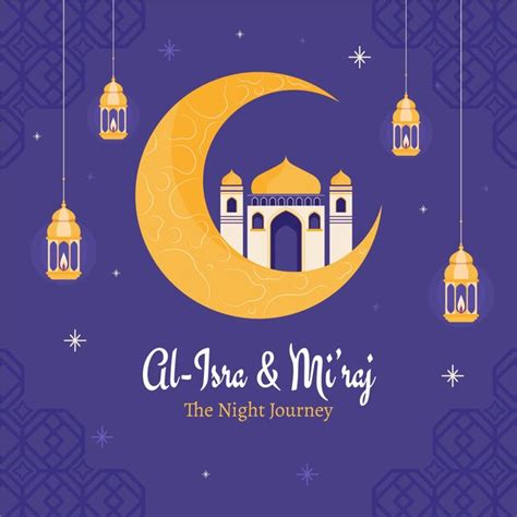 Ilustración Plana Para El Isra Miraj Vector Gratis