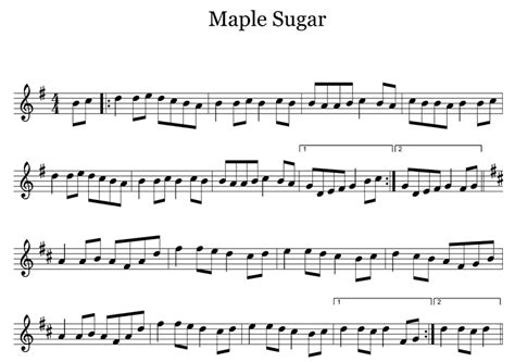 Maple Sugar North Atlantic Tune List