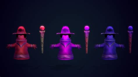 3d Model Minion Mage Vr Ar Low Poly Cgtrader