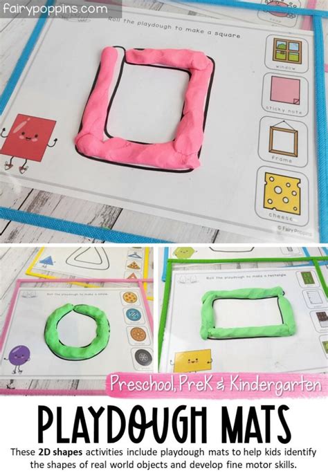 2d Shapes Playdough Mats Fairy Poppins