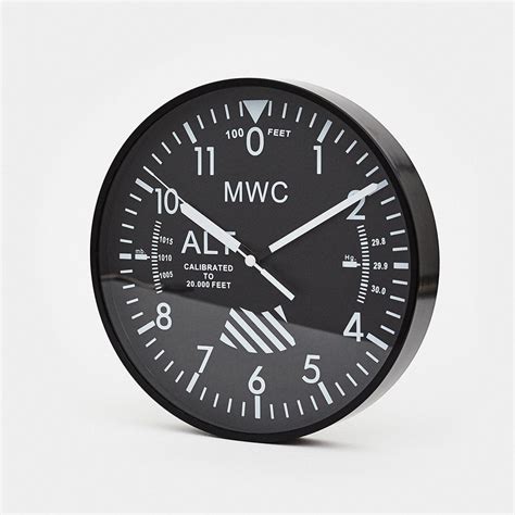 Limited Edition Replica Airspeed Indicator Cockpit Desk Clock In Alu