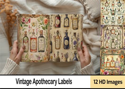 Vintage Apothecary Labels Graphic By Monster Design · Creative Fabrica
