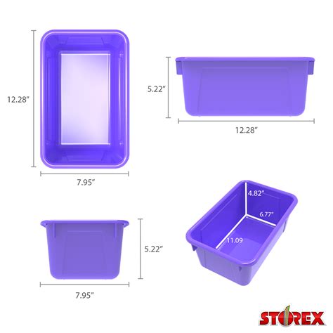Small Cubby Bin Purple Storex