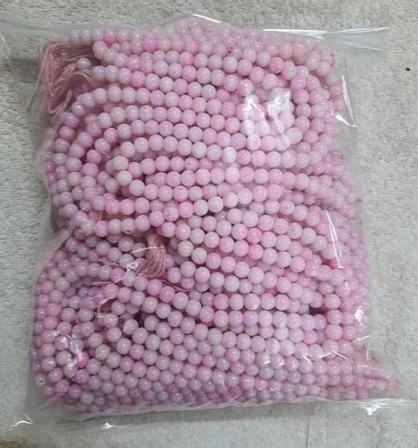 Round Plain Light Pink Glass Beads For Jewelry Making Size 10 Mmdia