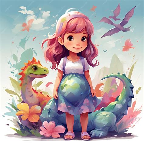 Premium Photo A Vector Illustration Featuring A Delightful Pregnant