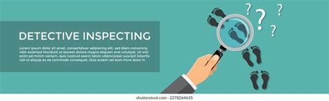 Detective Inspecting Background Vector Design Stock Vector Royalty