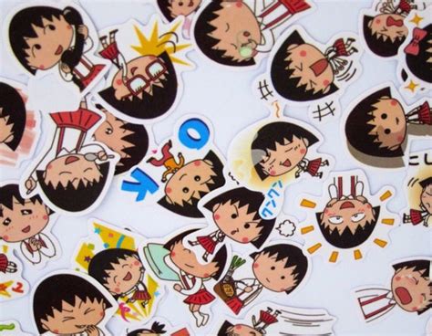 Items Similar To Chibi Maruko Chan Character Stickers Cute Chibi Maruko Chan Stickers Chibi