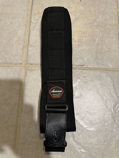 Asmuse Padded Guitar Strap Black Reverb
