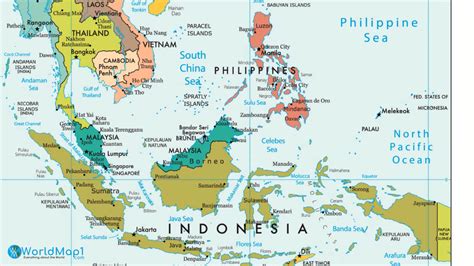 Asia Political Map With Capitals Map Of Countries In Western Asia And