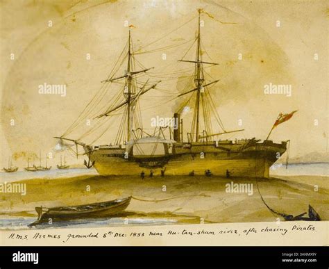 A Cropped Version Of Sketches By Mr Williams Depicting Hms Hermes