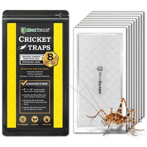 Maxguard Extra Large Cricket Traps 8 Traps Non Toxic Extra Sticky
