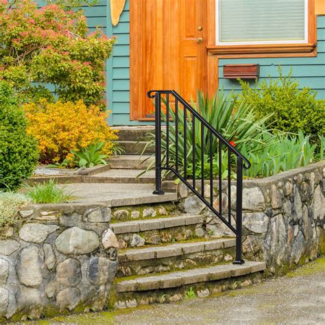 Handrails For Outdoor Steps Outdoor Stair Railing 3 Steps Wrought Iron