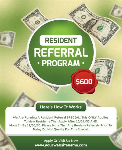 Resident Referral Flyer Templates Easy Flyer Design Ideas