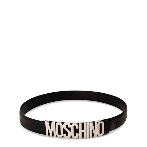 Moschino Moschino Leather Belt Unisex Black Flannels