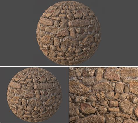Rock Wall 001 Pbr Material Texture Stone Wall Pbr Rock Wall Texture