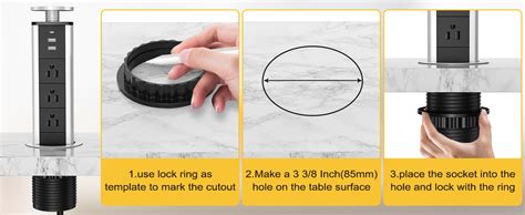 Pop Up Outlet For Countertop Pop Up Socket With 3 Ac