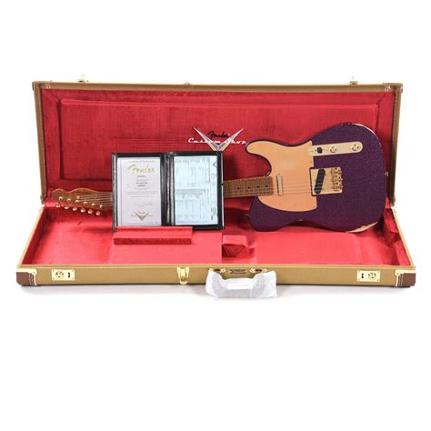 Fender Custom Shop 1950s Telecaster Relic Faded Aged Magenta Sparkle W