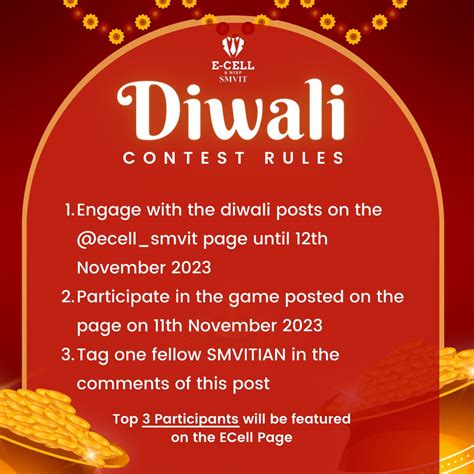 E Cell Smvit On Linkedin Diwalicontest Festivejoy Ecell Smvit