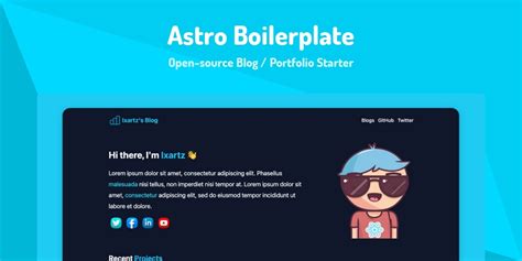 Astro Boilerplate Open Source Blog Portfolio Starter Made With Reactjs