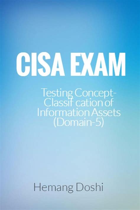 Cisa Exam Testing Concept Classification Of Information Assets Domain