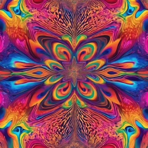 Premium Photo Colourful Psychedelic Background Design