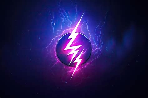 Premium Ai Image Purple Lightning Illustration On Dark Background