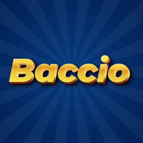 Premium Photo Baccio Text Effect Gold  Attractive Background Card