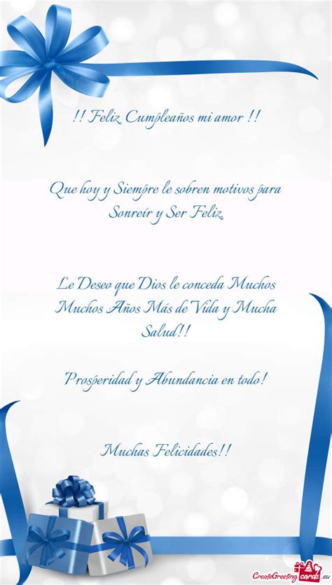 Feliz Cumpleaños Mi Amor Free Cards