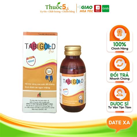Siro Uống Tabigold Pro Giúp Trẻ Ăn Ngon Hỗ Trợ Tăng Cường Sức Đề Kháng Hộp 100ml