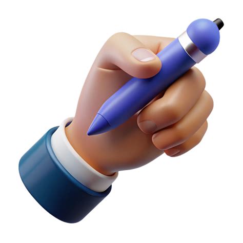 Dramatic Classic Hand Holding A Pen Writing Gesture Isolated