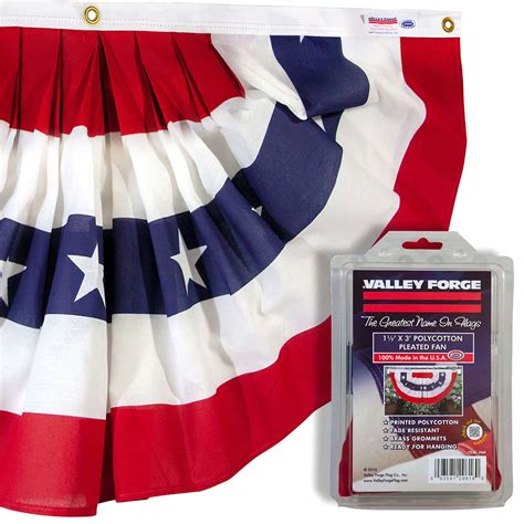Mini Patriotic Stars And Stripes Bunting Fan Flag 18x36 At Home