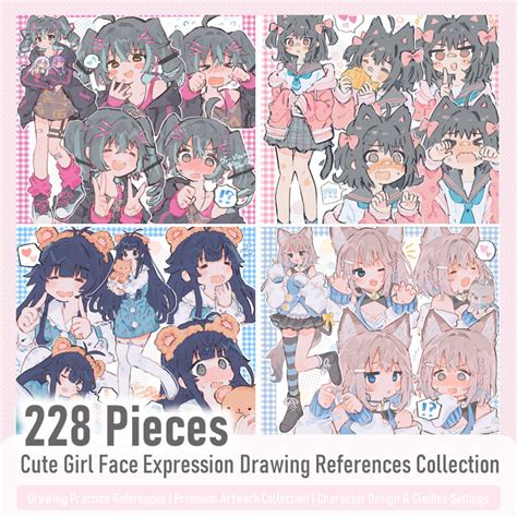 🔥 Drawing References Illustration Cute Girl Face Expression