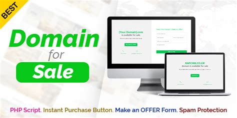 domain for sale single page php script by v1technologiesuk codester