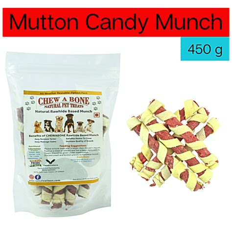 Buy Chew A Bone Rawhide Based Mutton Candy Munch Sticks All Breed Dog
