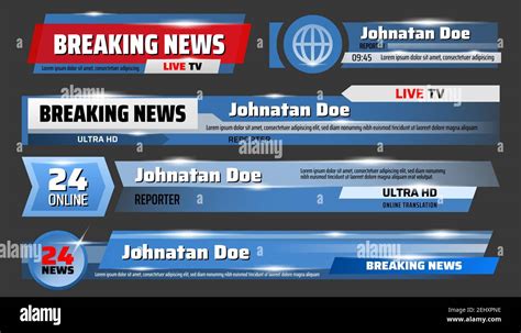 News Ticker Stock Vector Images Alamy