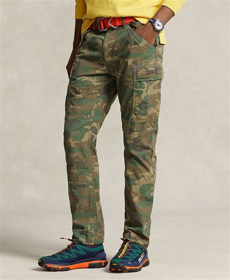 Polo Ralph Lauren Mens Slim Fit Camo Canvas Cargo Pants Macys