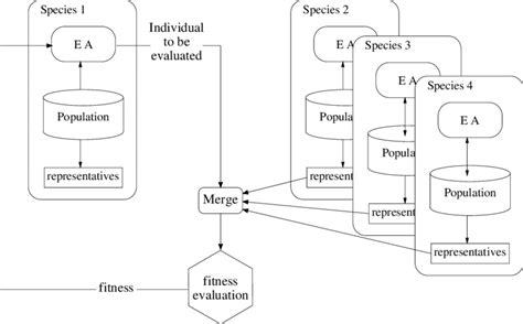 potter s cooperative coevolutionary system the figure shows the