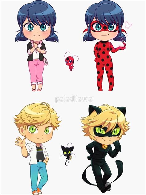 Chibi Miraculous Full Sticker Set Sticker By Paladilaura Spon
