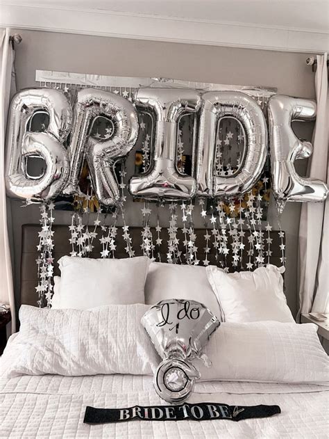 Silver Bride Bed For Bachelorette Party