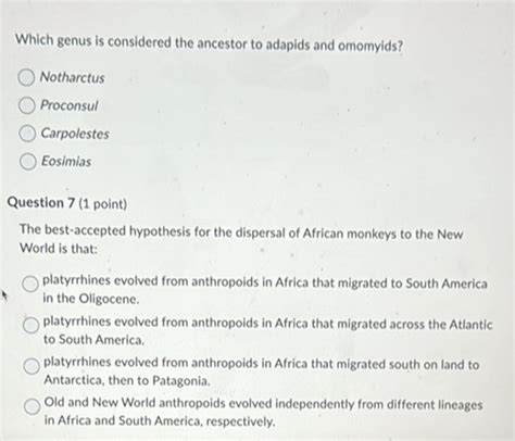 Which Genus Is Considered The Ancestor To Adapids And Omomyids