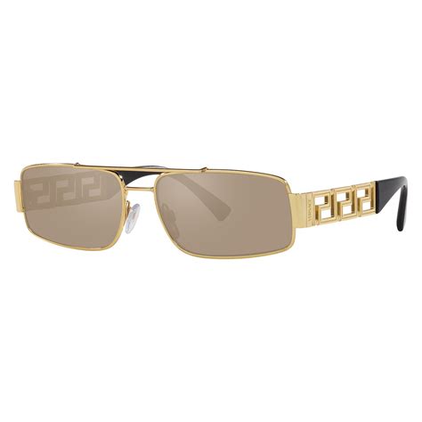 Versace Gold Mens Rectangle Sunglasses M000621 Itshot